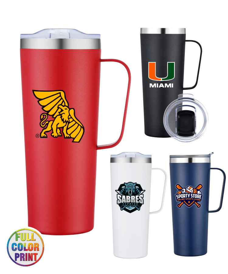 Item # FC517 - 28oz Vacuum Camp Mug Powder Coated Double Wall Stainless ...