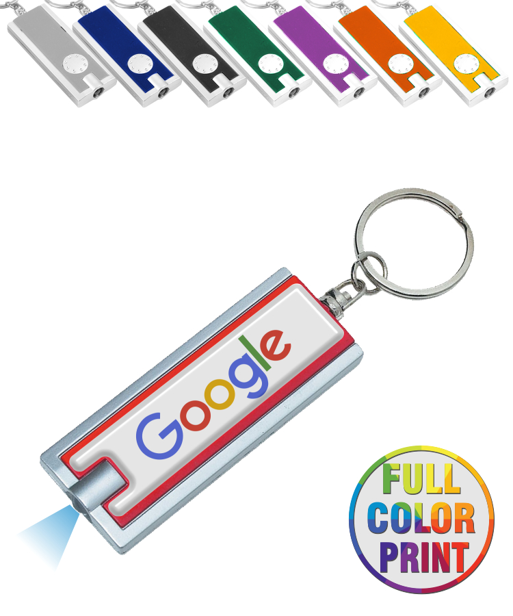 Item # DM726 - Union Printed - Round LED Flashlight Key Chain - Full ...