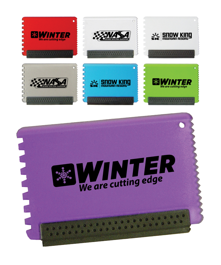 Item # 176 - Union Printed, Mini Ice Scraper - Rubber Edged