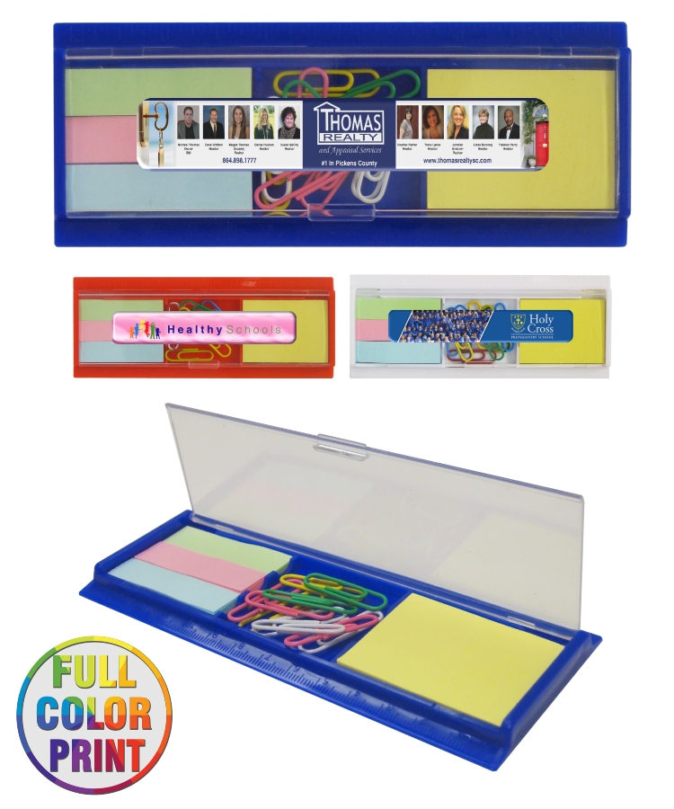 Item # 720 - Union Printed - Sticky Note Set With Paper Clip & Ruler 1 ...