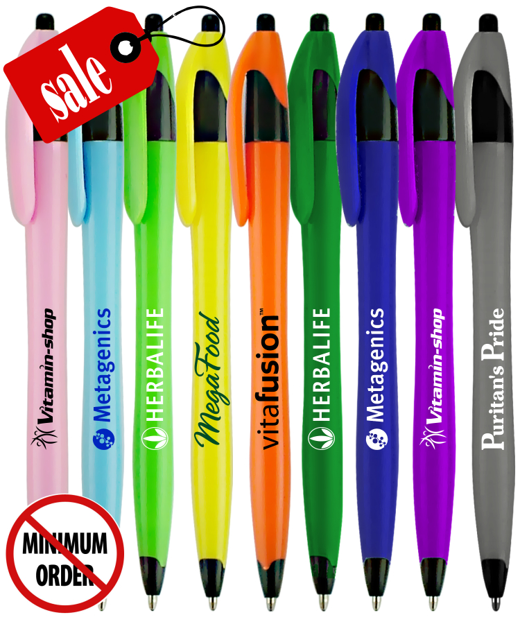 Item # B-61 - Union Printed - Bargain - Colored Barrels Elegant Pen ...